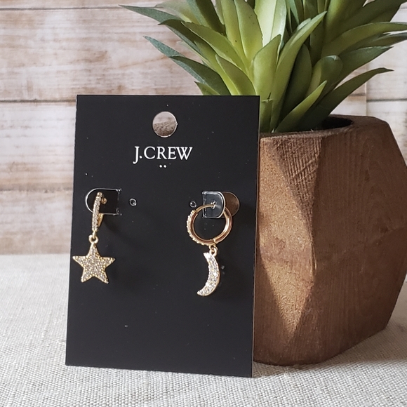 J. Crew Factory | Jewelry | 333 Star And Moon Earring | Poshmark